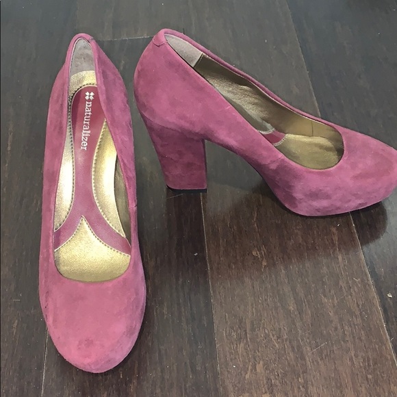 Naturalizer | Shoes | Naturalizer Dark Red Suede Pumps | Poshmark